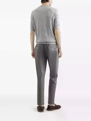 Dolce & Gabbana Textured-knit Short-sleeve T-shirt