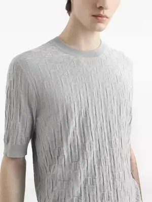 Dolce & Gabbana Textured-knit Short-sleeve T-shirt