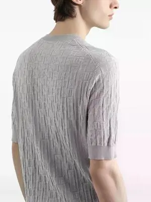 Dolce & Gabbana Textured-knit Short-sleeve T-shirt