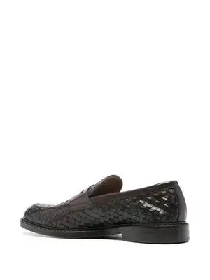 DOUCAL'S Interwoven Leather Loafers