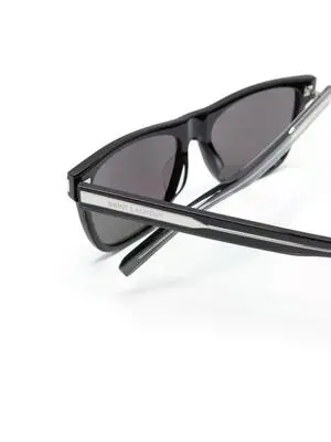 Saint Laurent Logo-engraved Square-frame Sunglasses