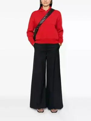 Theory Wide-leg Flannel Trousers