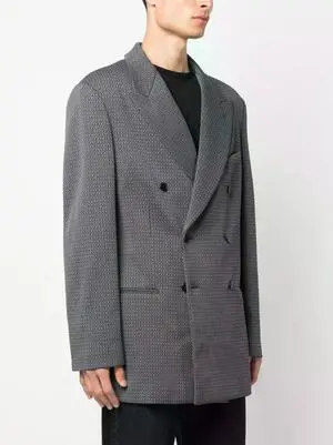 Random Identities Double-breasted Houndstooth Coat