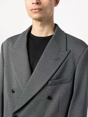 Random Identities Double-breasted Houndstooth Coat