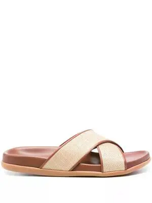 ANCIENT GREEK SANDALS Thais Basket-weave Slides