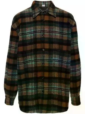 WINNIE N.Y.C Plaid-check Felted Shirt