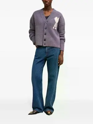AMI Paris De Coeur V-neck Cardigan