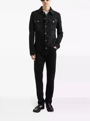 Dolce & Gabbana Jacquard-logo Denim Jacket