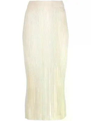 JIL SANDER Ribbed-knit Midi Skirt