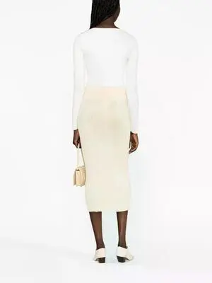 JIL SANDER Ribbed-knit Midi Skirt