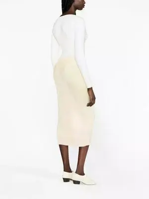 JIL SANDER Ribbed-knit Midi Skirt