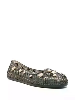 ANCIENT GREEK SANDALS Iro Ballet Flats - Black