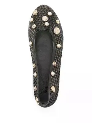 ANCIENT GREEK SANDALS Iro Ballet Flats - Black