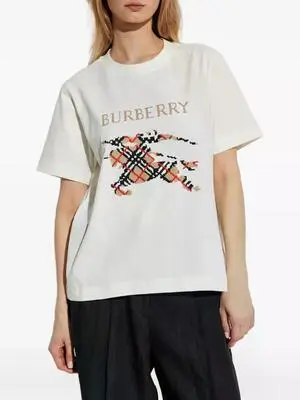 Burberry Check-motif Graphic T-shirt