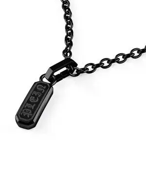 Philipp Plein Gothic Tag Pendant Necklace