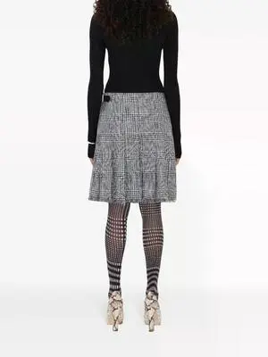 Burberry Plaid Fringed Miniskirt