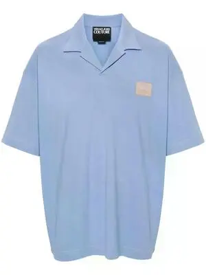 Versace Logo-appliqué Cotton Polo Shirt