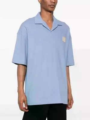 Versace Logo-appliqué Cotton Polo Shirt