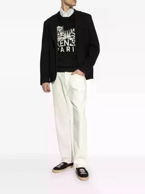 Kenzo Logo-embroidered Cotton Sweatshirt