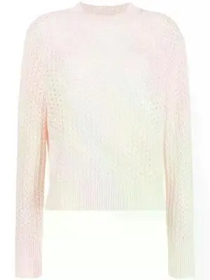 Fabiana Filippi Crew-neck Pointelle-knit Jumper - Pink
