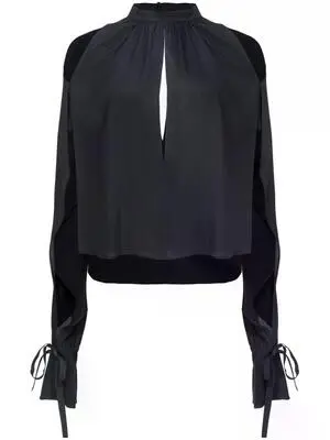 Pinko Cut-out Long-sleeve Blouse