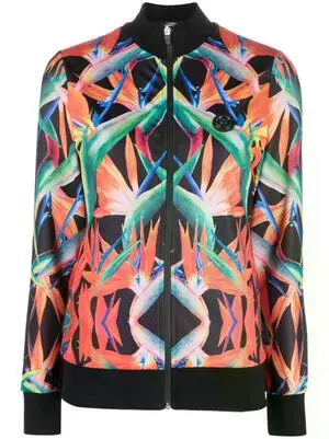 PLEIN SPORT Floral-print Panelled Tracksuit - Black