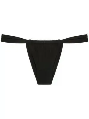 AMIR SLAMA Fitted Bikini Bottoms - Black