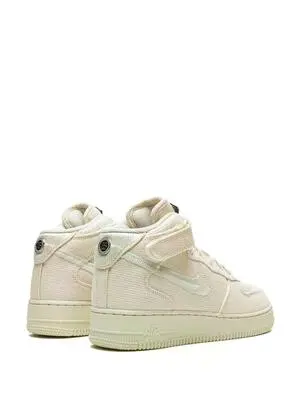 Nike X Stussy Air Force 1 Mid 'fossil' Sneakers