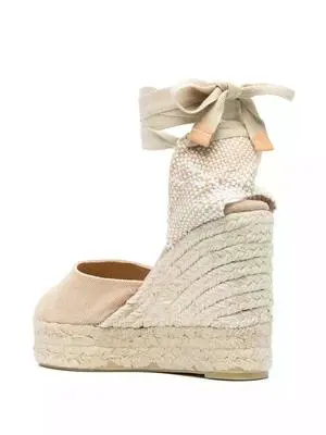 CastaÑer Carina 8 100mm Wedge Espadrilles - Neutrals