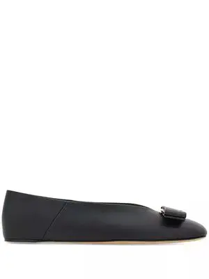 FERRAGAMO Vara Leather Ballerina Shoes