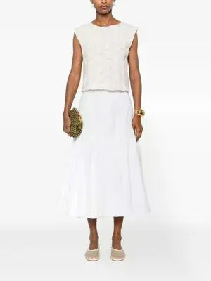 SLOWEAR Floral-appliqué Blouse