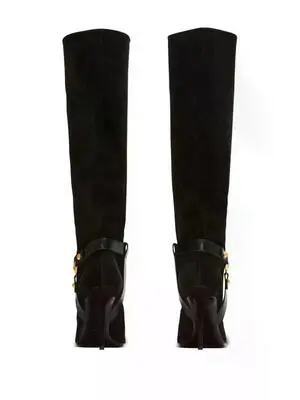 Balmain Eva 95mm Suede Biker Boots