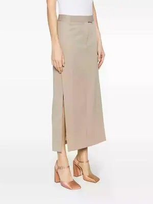 Attico Panelled Twill Midi Skirt
