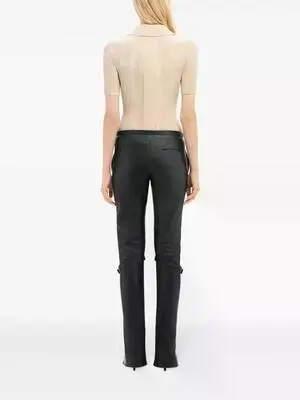 COURREGES Iconic Ribbed-knit Polo Shirt