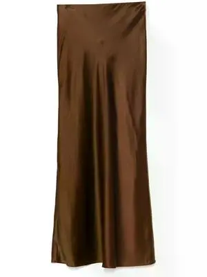 FRAME Silk Skirt - Brown