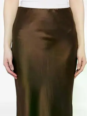 FRAME Silk Skirt - Brown