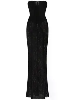 Dolce & Gabbana X Kim Semi-sheer Corset Gown - Black