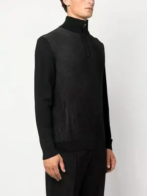 BOSS Ribbed Half-zip Jumper