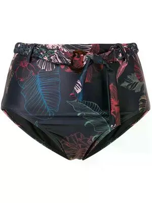 DUSKII Fleur Belted High-waisted Bottoms - Black