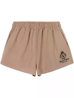 SPORTY & RICH Logo-embroidered Shorts