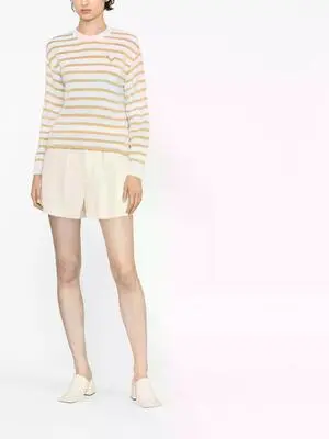 Valentino Garavani Striped Logo-plaque Jumper