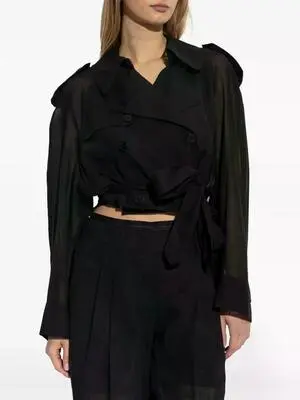 Helmut Lang Cropped Double-breasted Coat