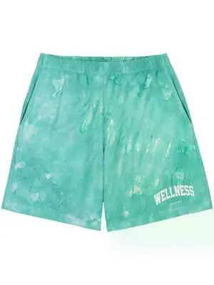 SPORTY & RICH Tie-dye Cotton Shorts - Grey