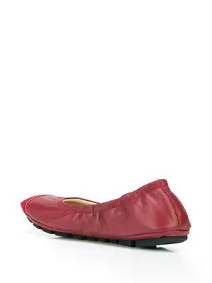 MADISON MAISON Contrast-toe Wrinkled Ballet Flats