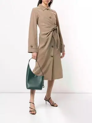 Goen.j Waist-tied Trench Coat