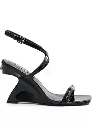 Karl Lagerfeld 90mm Logo-appliqué Wedge Sandals