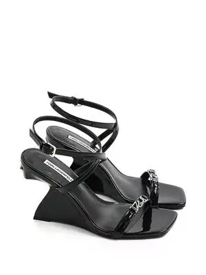Karl Lagerfeld 90mm Logo-appliqué Wedge Sandals