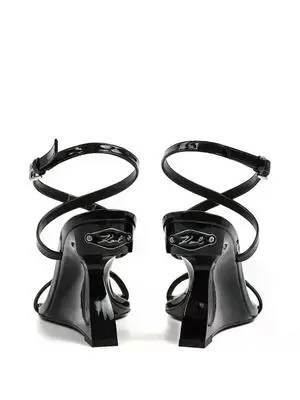 Karl Lagerfeld 90mm Logo-appliqué Wedge Sandals