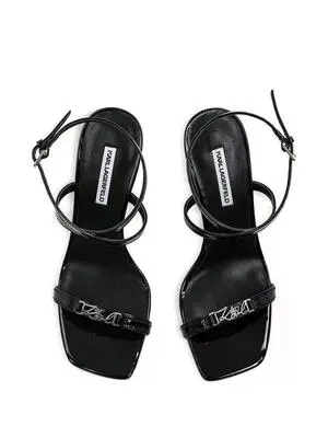 Karl Lagerfeld 90mm Logo-appliqué Wedge Sandals