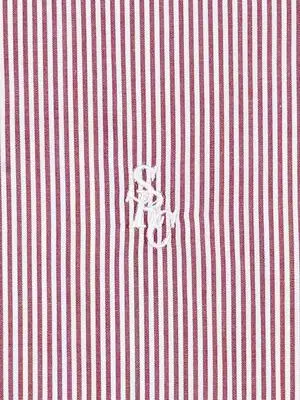 SPORTY & RICH Striped Cotton Shirt With Embroidered Logo